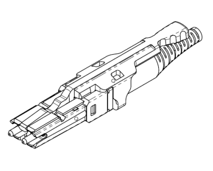 Three different potential duplex optical connectors recommended by QSFP ...